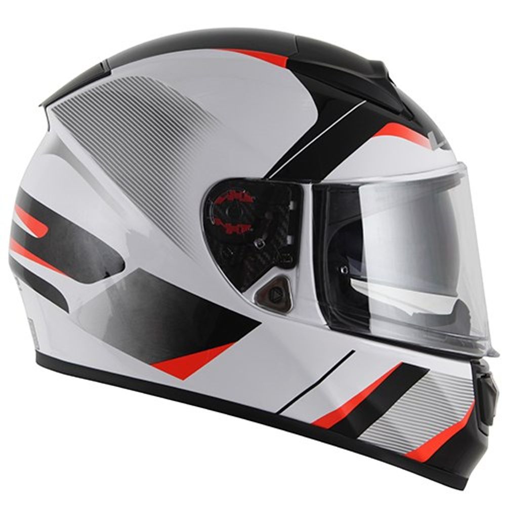 Capacete LS2 FF397 Vector Astro Black White Red(Preto/Branco/Red ...