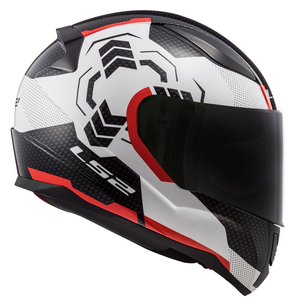 Capacete LS2 FF353 Rapid Ghost White Black Red - casadocapacete