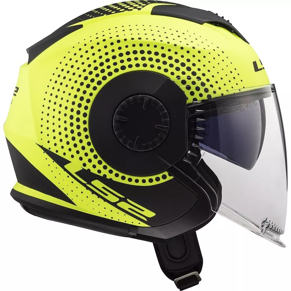 Capacete LS2 OF570 Verso Spin Matt Yelow Black - casadocapacete