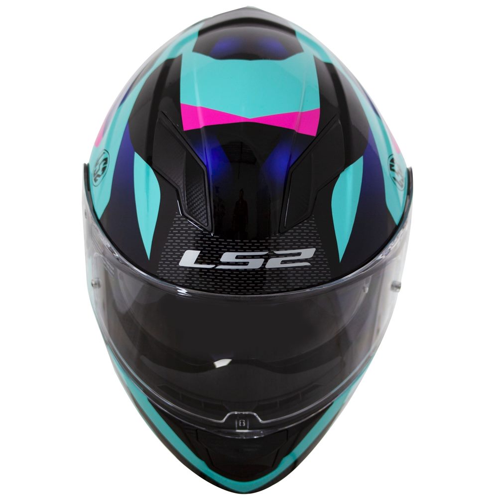 Capacete LS2 FF320 Stream Crown Blue Black Pink - casadocapacete