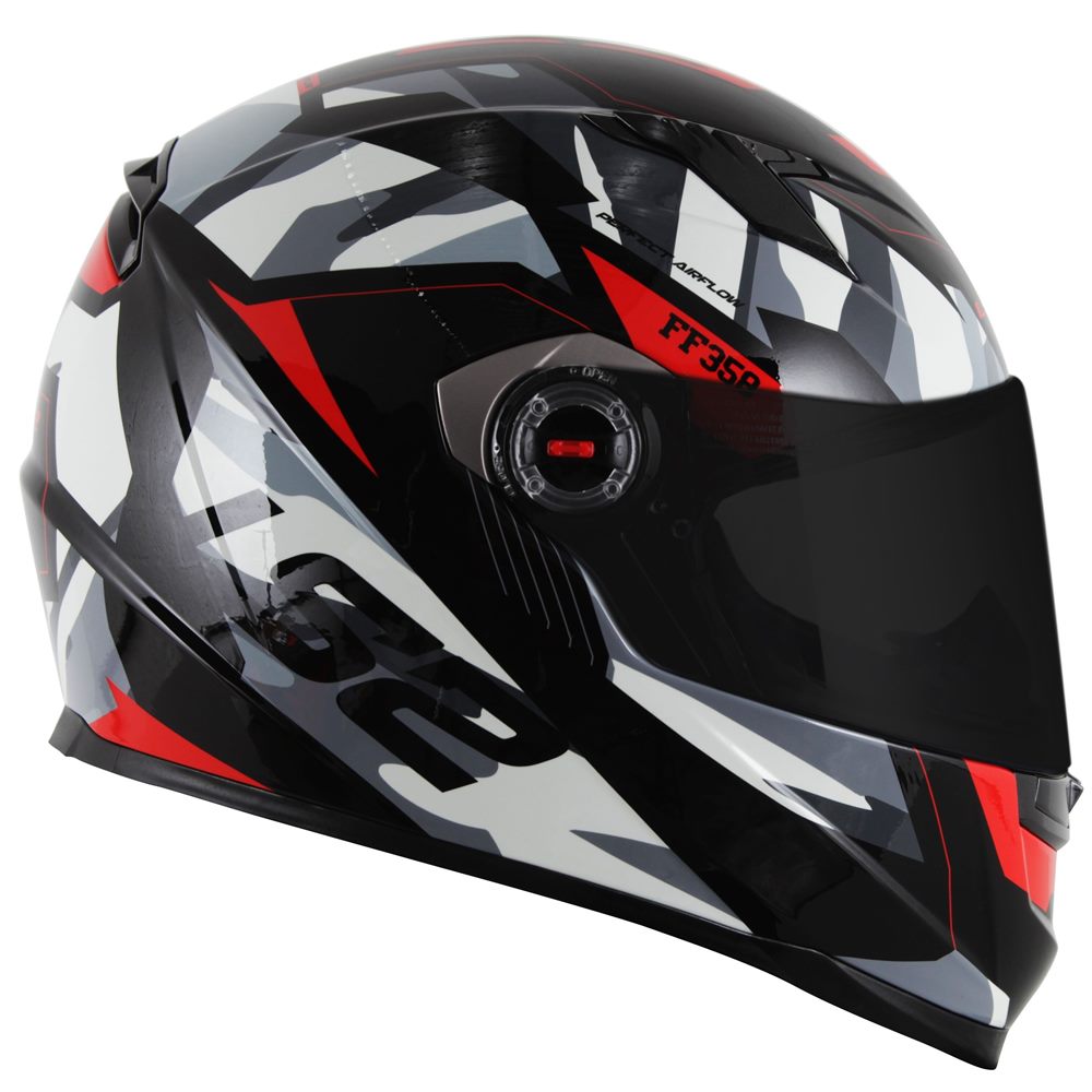 Capacete LS2 FF358 Tank Cam Black Red - casadocapacete
