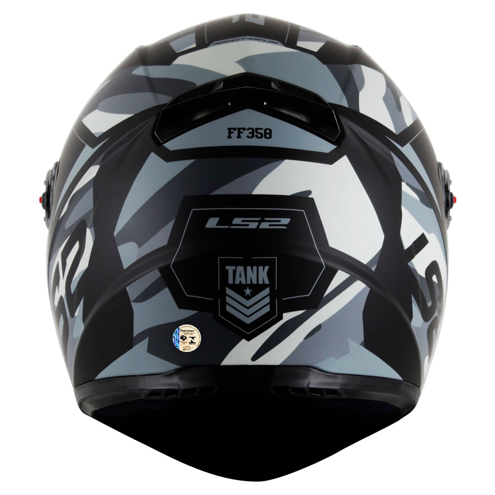 Capacete LS2 FF358 Tank Preto Fosco - casadocapacete