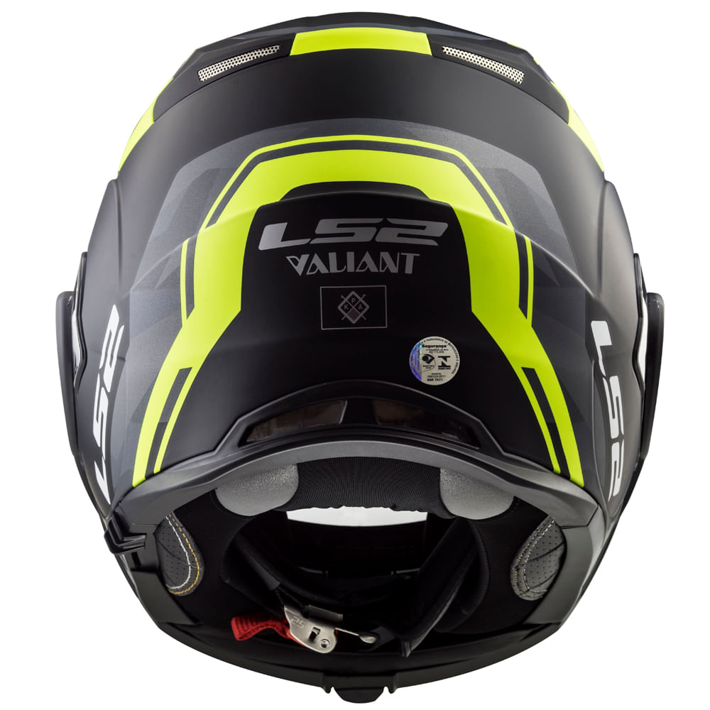 Capacete LS2 FF399 Valiant Line Matt Black Yellow - casadocapacete