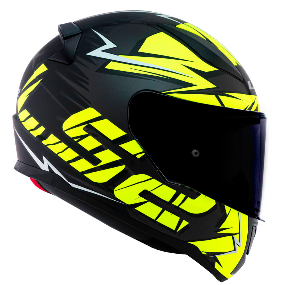 Capacete LS2 FF353 Rapid Cromo Matt Black Yellow - casadocapacete
