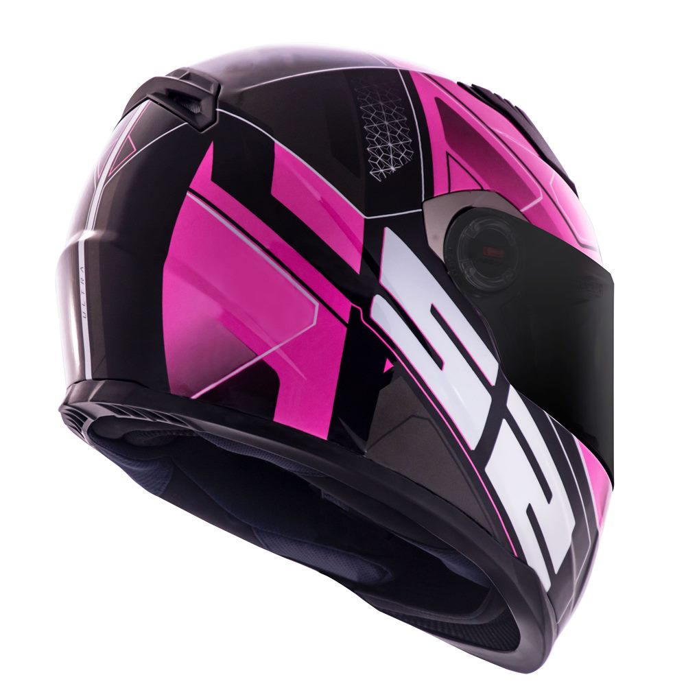 Capacete LS2 FF358 Ultra Black Pink - casadocapacete