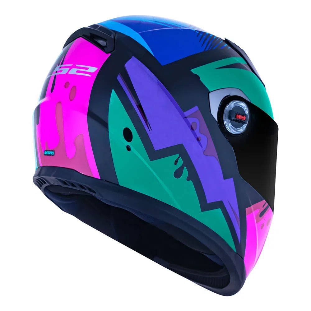 Capacete LS2 FF358 Masterpiece Azul Turquesa - casadocapacete