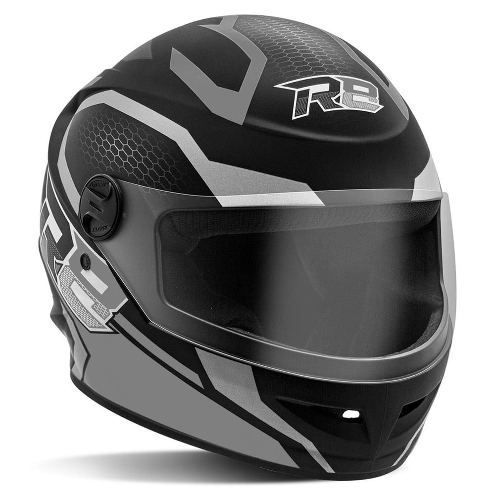 Capacete Pro Tork R8 Air Preto Grafite Fosco - casadocapacete