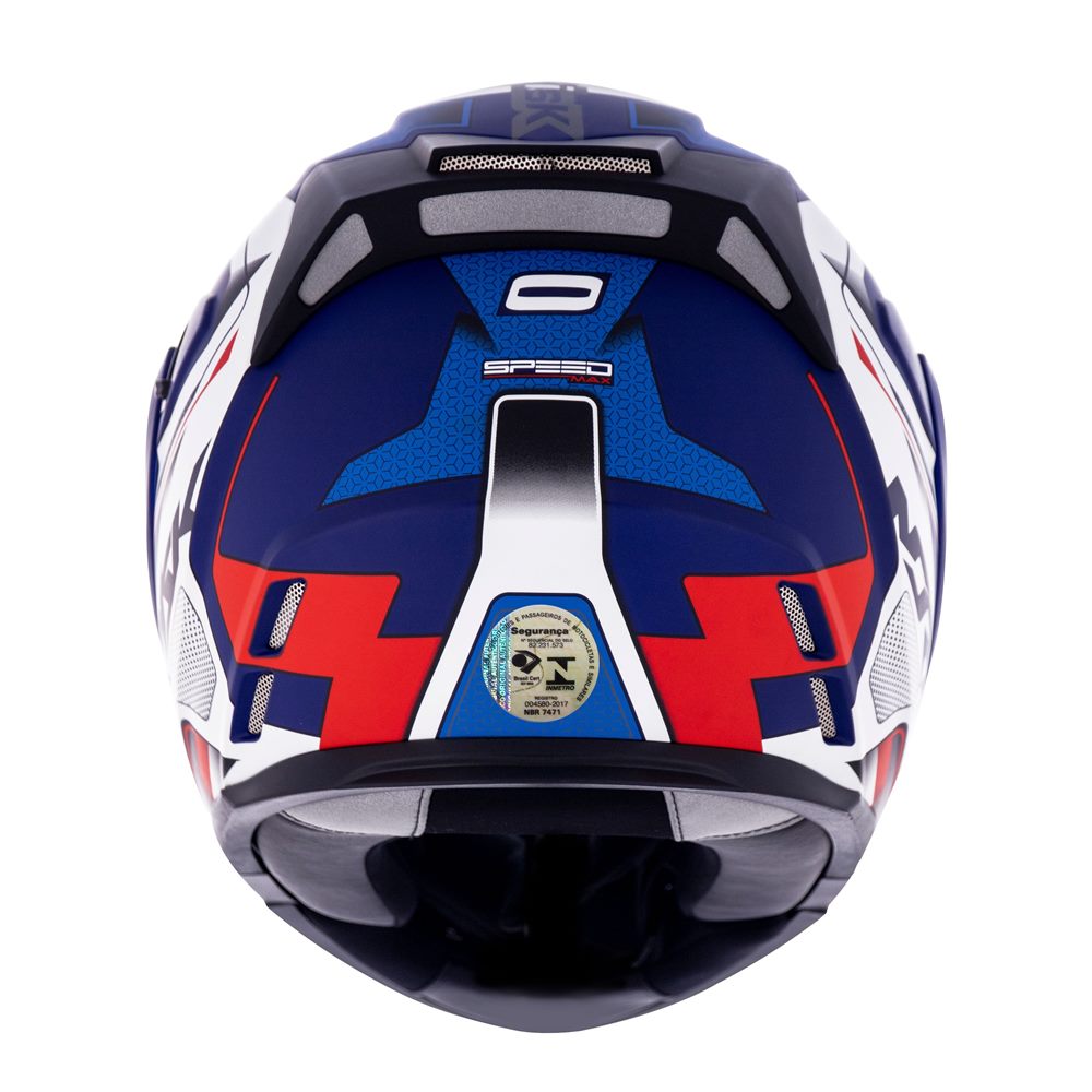 Capacete Norisk Route FF345 Speedmax Matt Blue White Red - casadocapacete