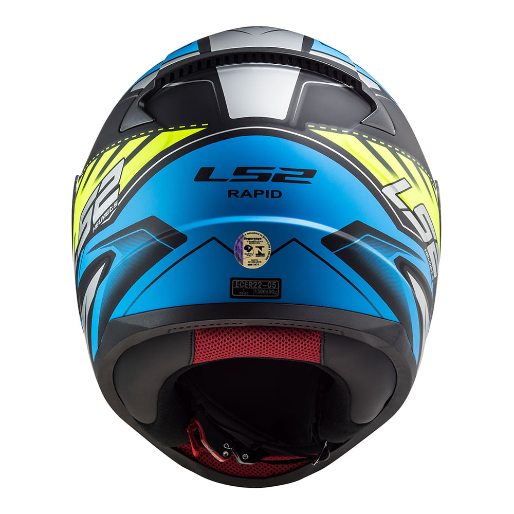 Capacete LS2 FF353 Rapid Gale Matt Black Blue Yellow - casadocapacete