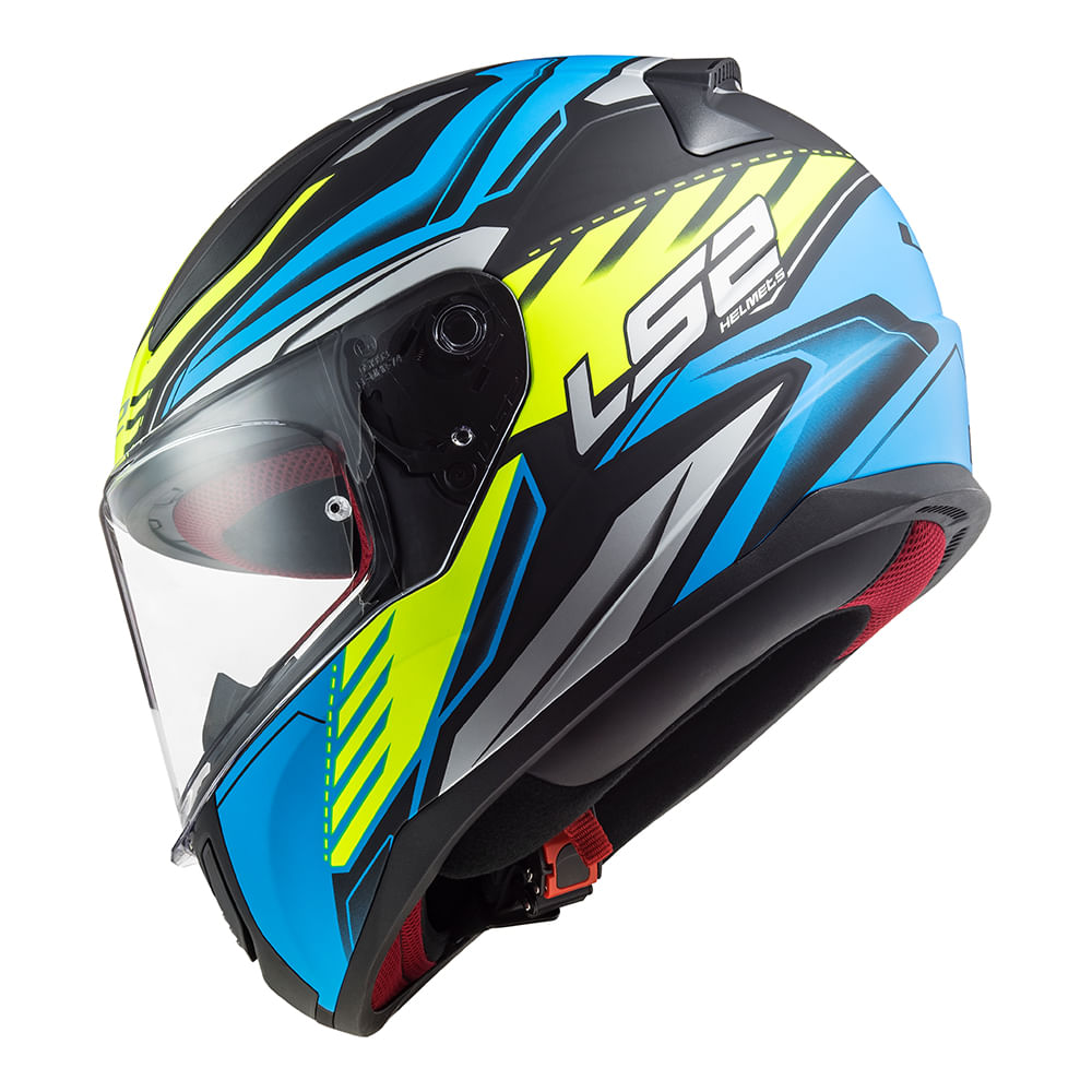 Capacete LS2 FF353 Rapid Gale Matt Black Blue Yellow - casadocapacete