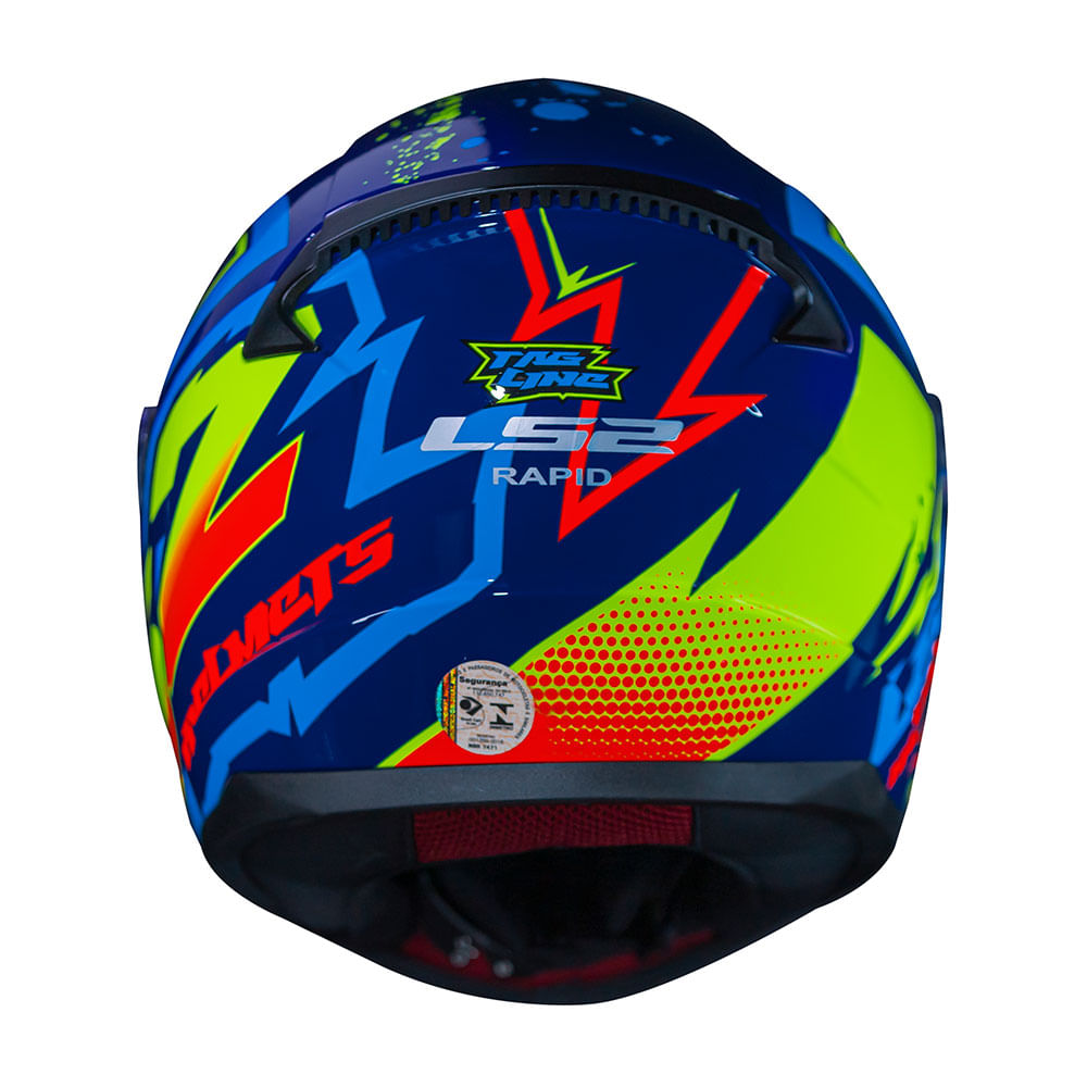 Capacete LS2 FF353 Rapid Tagline Azul - casadocapacete