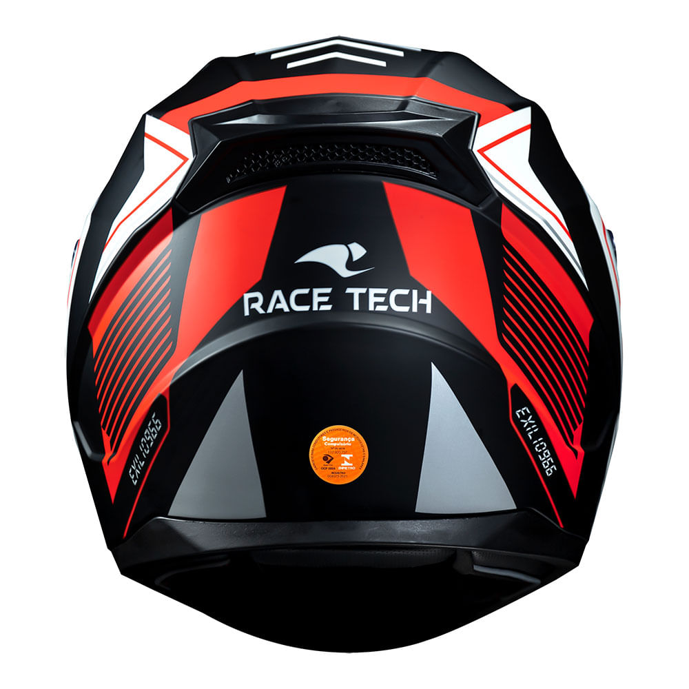 Capacete Race Tech Sector Exilio Black Orange - casadocapacete