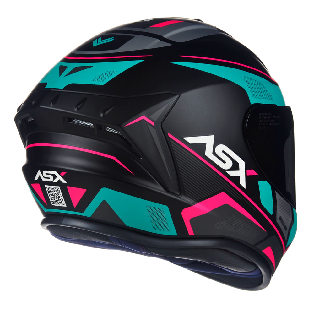 Capacete ASX Draken Wind Fosco Tifanny Pink - casadocapacete