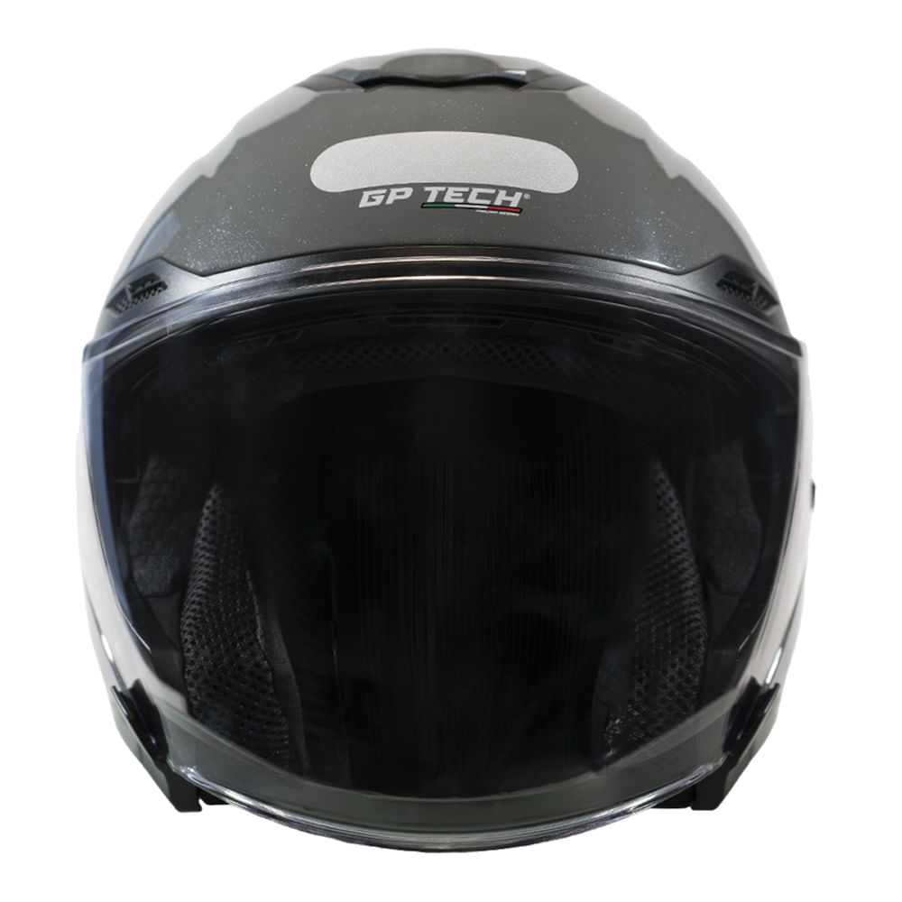 Capacete GP Tech Open OF669 Metalizado Cinza - casadocapacete