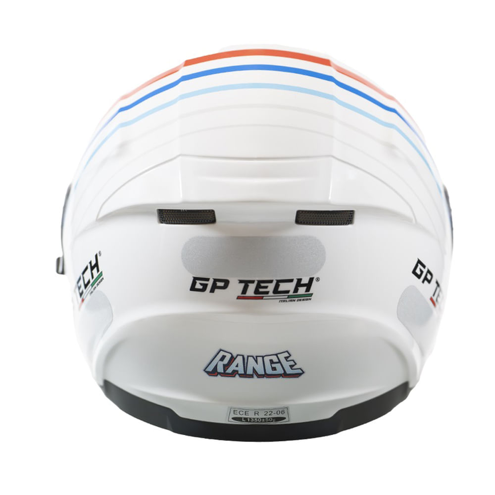 Capacete GP Tech Open OF669 Range Branco - casadocapacete