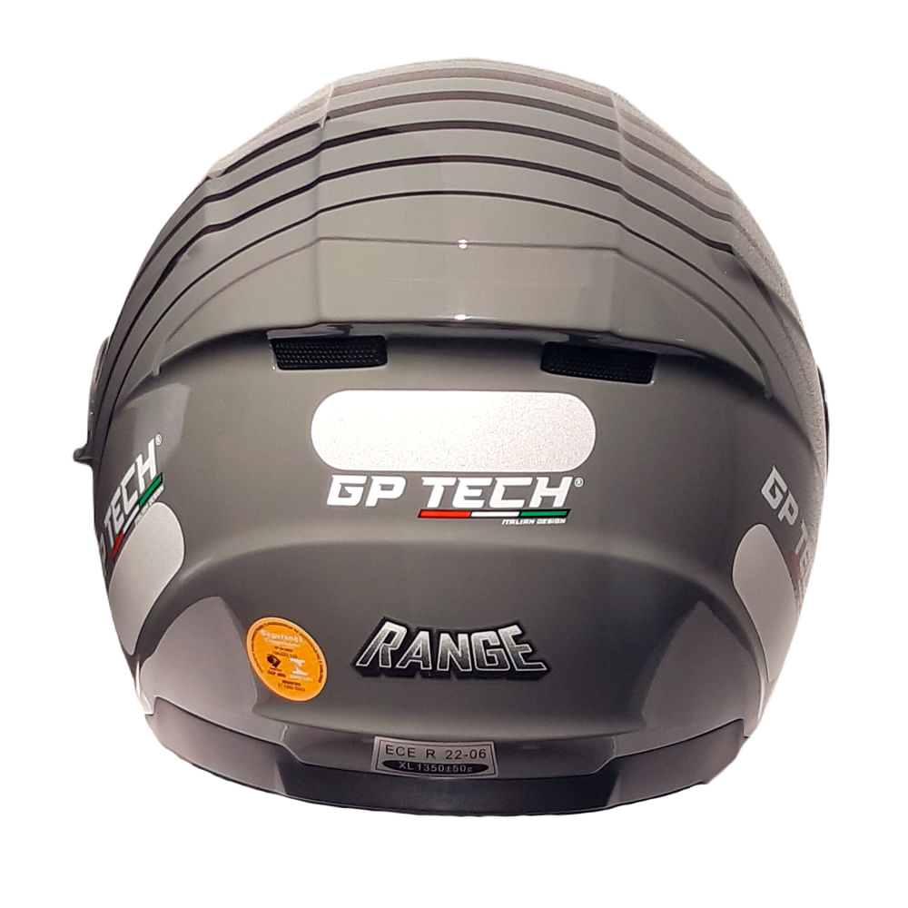 Capacete GP Tech Open OF669 Range Cinza Titanium - casadocapacete