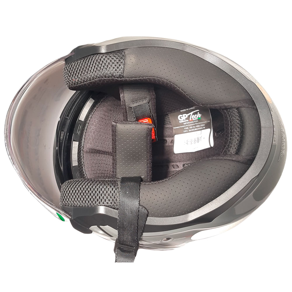 Capacete GP Tech Open OF669 Range Cinza Titanium - casadocapacete