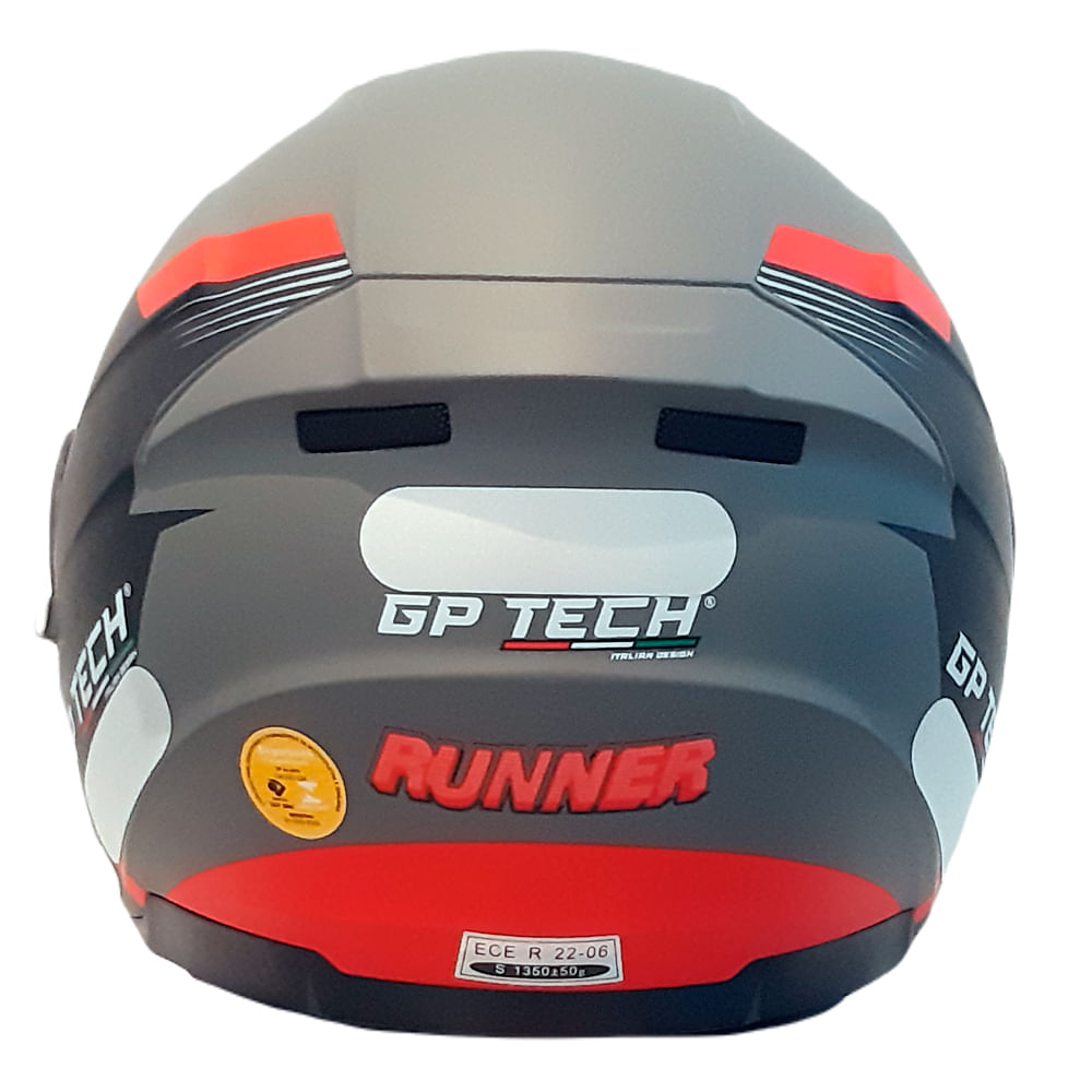 Capacete GP Tech Open OF669 Runner Vermelho - casadocapacete
