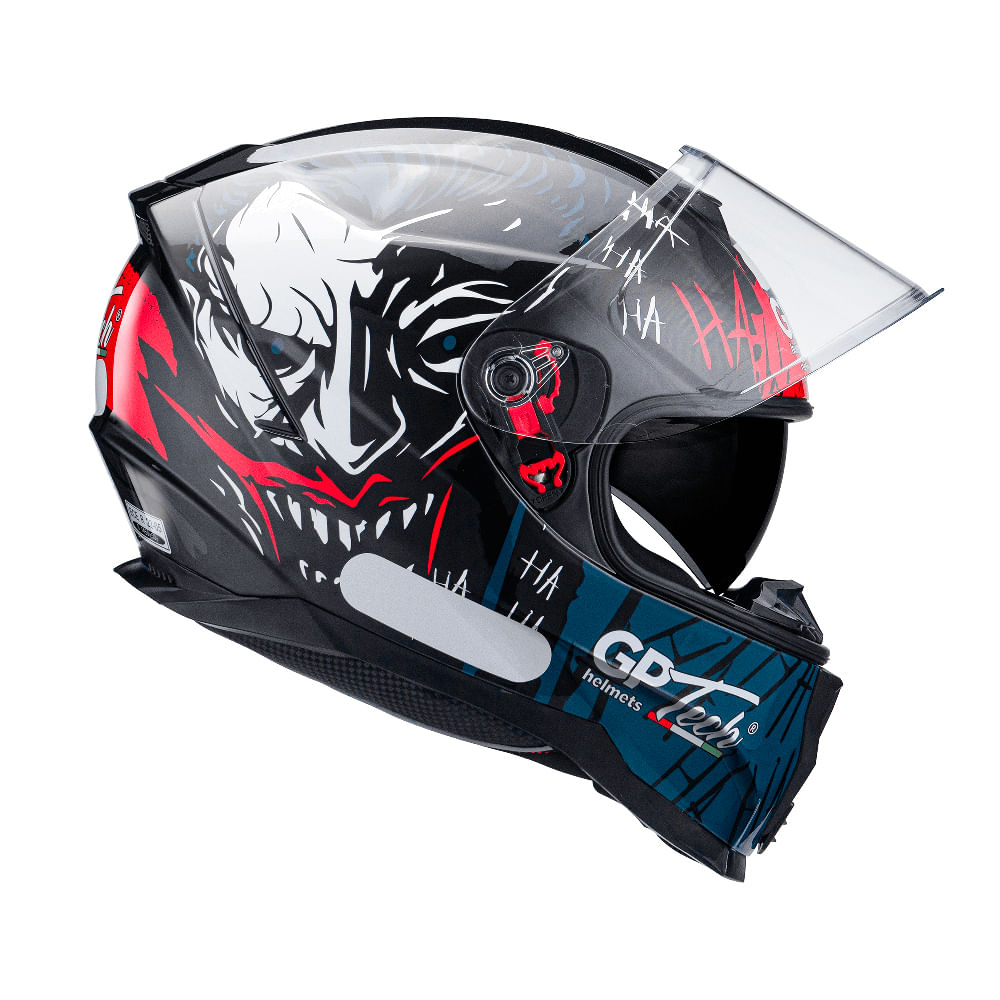 Capacete GP Tech Ultra SV Joker Preto e Azul - casadocapacete