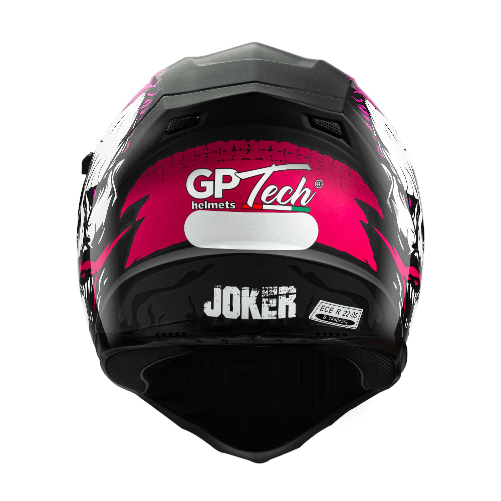 Capacete GP Tech Ultra SV Joker Preto e Rosa - casadocapacete