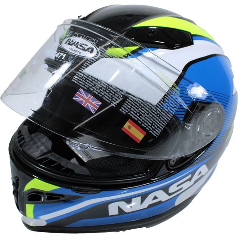 Capacete Nasa Ns-701 Evolution Azul e Verde - casadocapacete