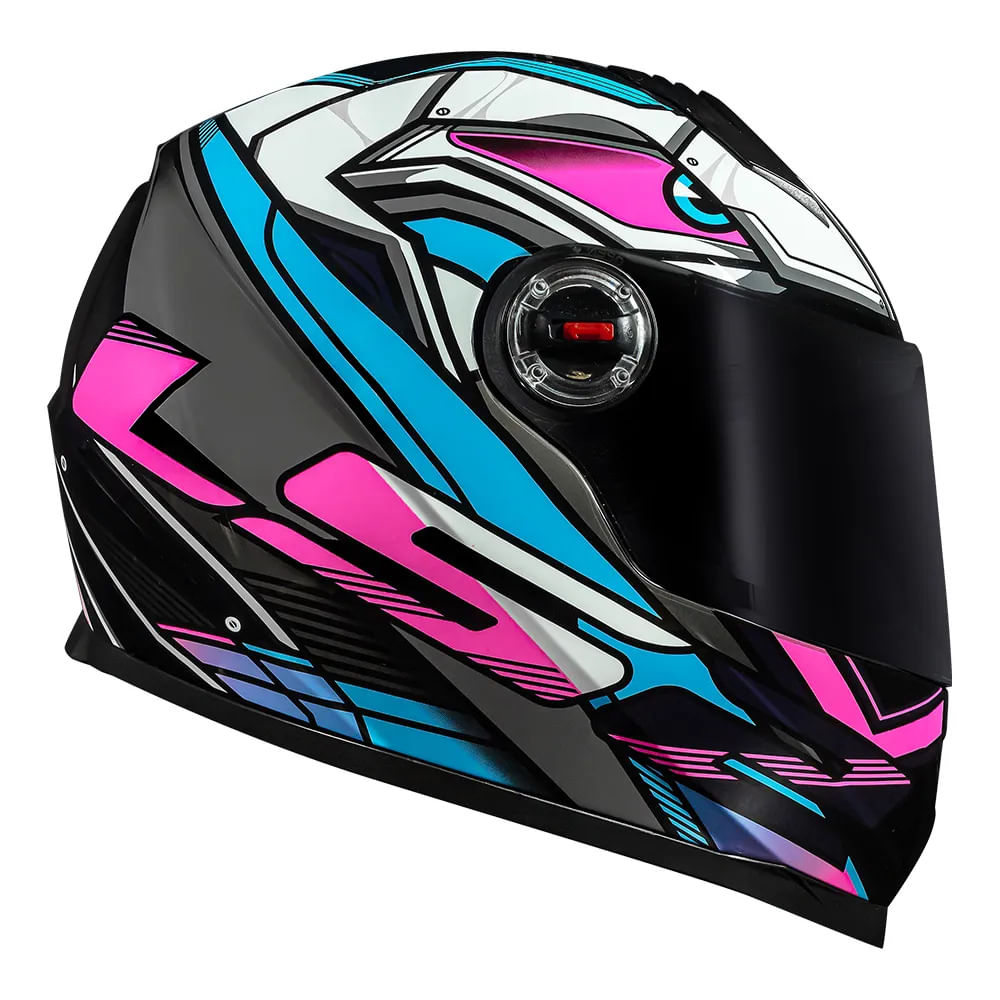 Capacete LS2 FF358 Xdron Cyan Rosa - casadocapacete