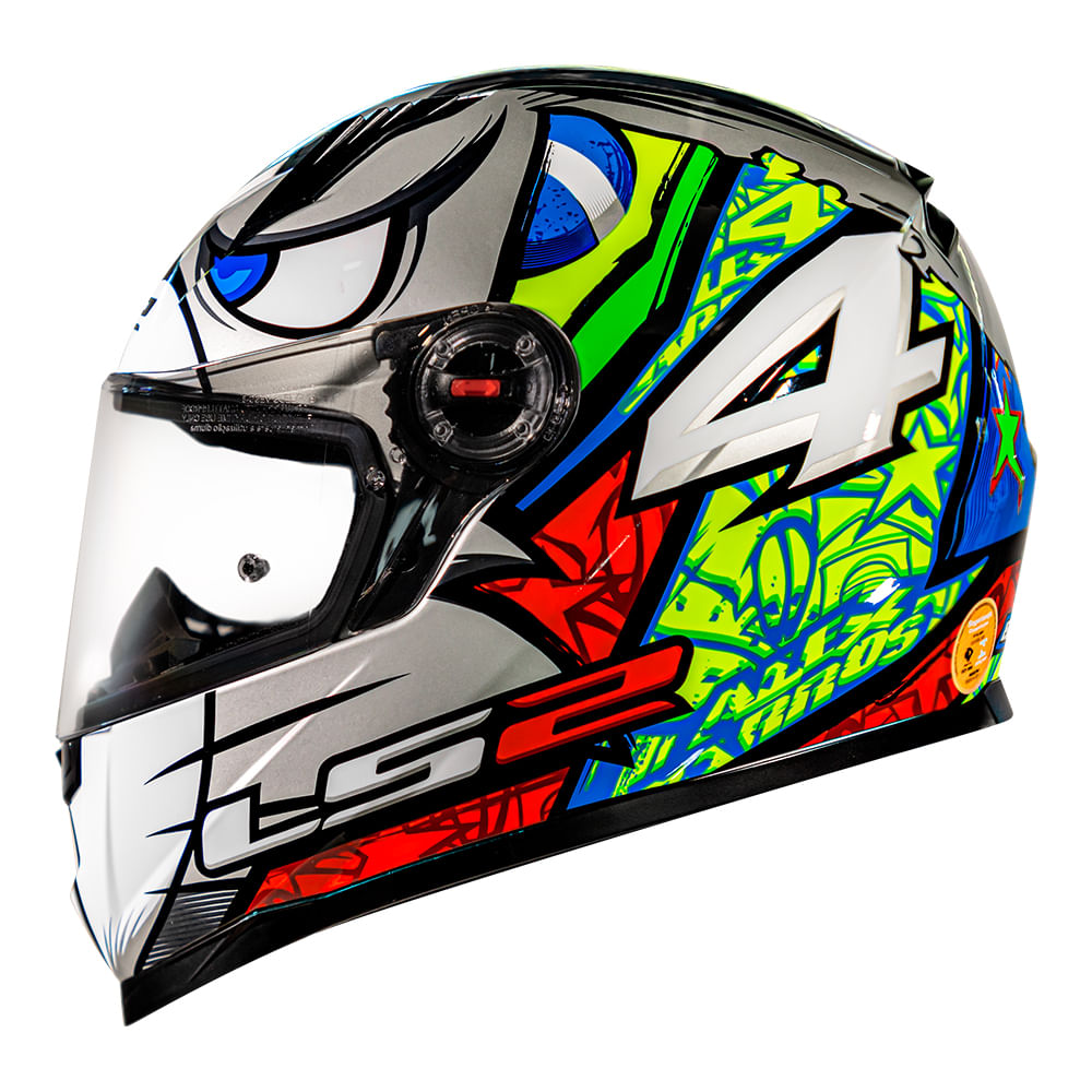 Capacete LS2 FF358 Alex Barros Prata - casadocapacete