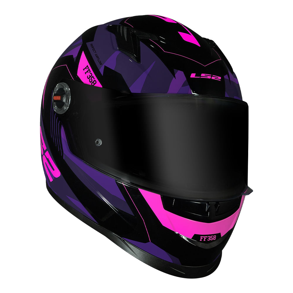 Capacete LS2 Classic FF358 Tank Roxo - casadocapacete